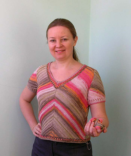 Ravelry: Asichka's Vogue Top (VK #26 Diagonal Rib Top)