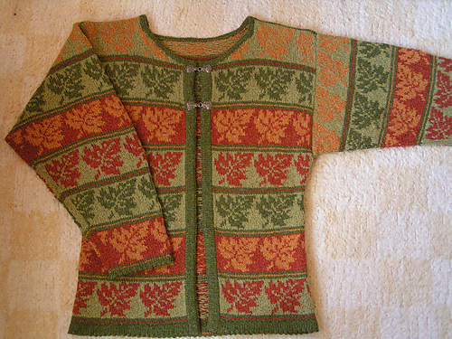 Ravelry: Leaf Stripe Cardigan with Velvet Trim (page 166) pattern by ...