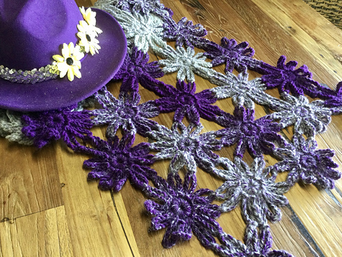 Ravelry: Five Day Flower Shawl pattern by Sue Stapleton