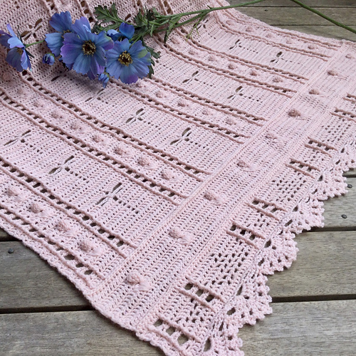 Ravelry: Apricot Blossom Dragonflies Blanket pattern by Sue Stapleton