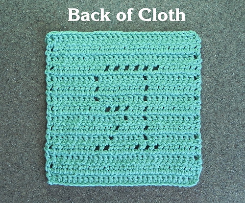 Ravelry: Crochet Letter "R" Square Dishcloth pattern by Aunt Susan