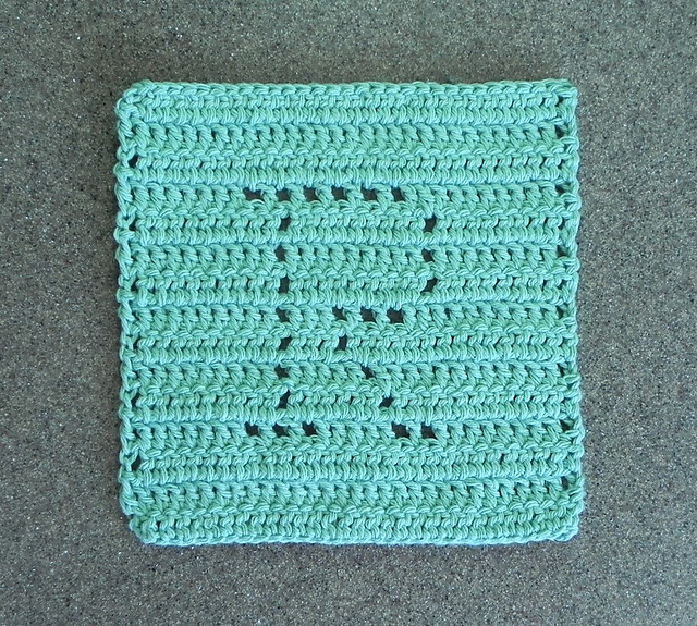 Ravelry: Crochet Letter "R" Square Dishcloth pattern by Aunt Susan