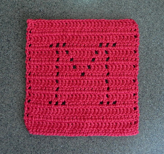 Ravelry: Crochet Letter "M" Square Dishcloth pattern by Aunt Susan