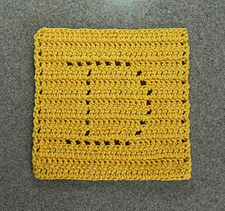Ravelry: Crochet Letter "D" Square Dishcloth pattern by Aunt Susan
