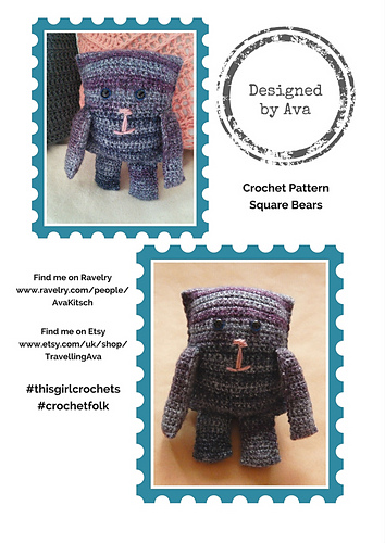 Ravelry: Square Bear pattern by Sam Osmond