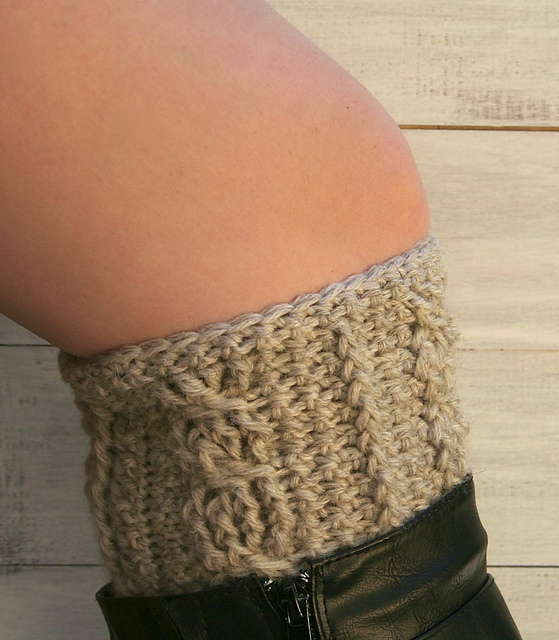 Ravelry: Cable Boot Cuffs pattern by Avery's Loft