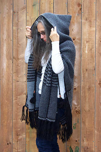 Ravelry: Kodiak Hooded Wrap pattern by Bernadette Prokopetz