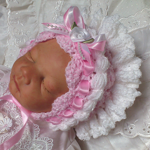 Ravelry: Frilly Bonnet for Baby Girls pattern by Beautiful-Babys-Bonnets