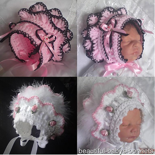 Ravelry: Babys Bonnet (Mai) #15 pattern by Beautiful-Babys-Bonnets