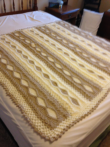 Ravelry: Coffee & Cream Diamonds Throw #4724 pattern by Jill Wright