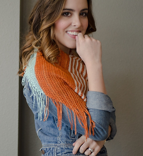 Ravelry: Self-Fringing Bamboo Shawl pattern by Chiaki Hayashi