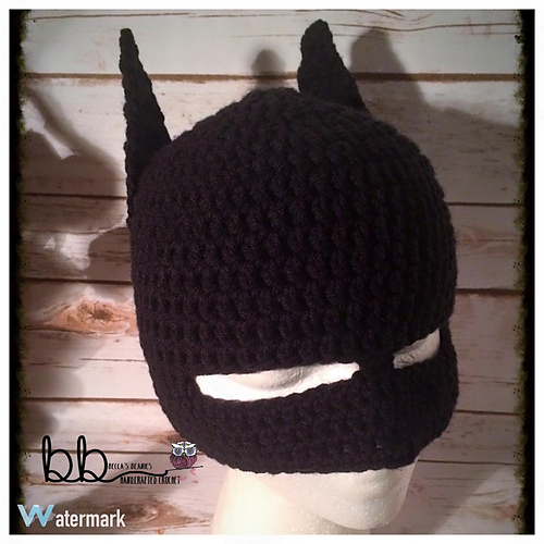 Ravelry: Batman Mask Beanie pattern by Rebecca Romero