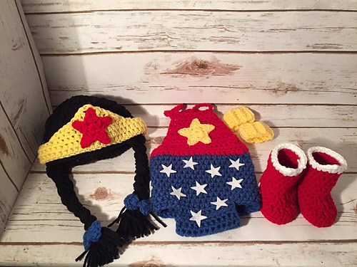 Ravelry: Wonder Woman Set pattern by Rebecca Romero