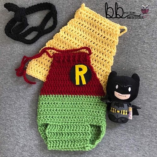 Ravelry: Robin Superhero Baby Set pattern by Rebecca Romero