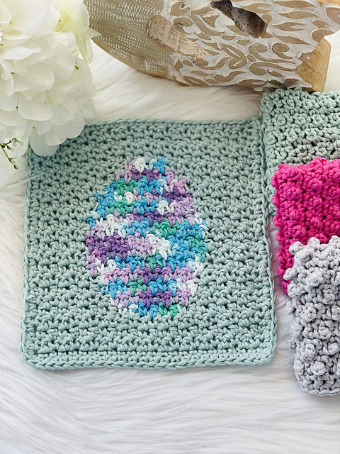 Ravelry: Easter Egg Wash Cloth Dishcloth pattern by Beccie Bennin