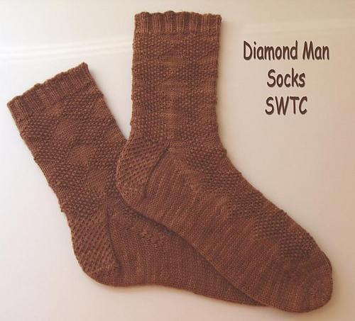 Ravelry: Diamond Men's Socks pattern by Rebecca Mercier