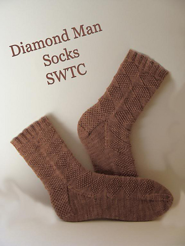 Ravelry: Diamond Men's Socks pattern by Rebecca Mercier