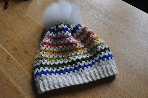 Ravelry: Easy Peasy V Stitch Hat pattern by Becca Durrington