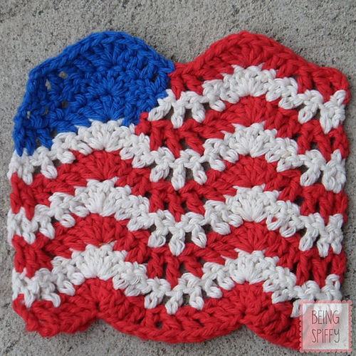 Ravelry: American Flag Dishcloth pattern by Jill Swensen