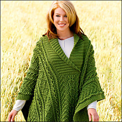 Ravelry: Aran Poncho pattern by Bendy Carter