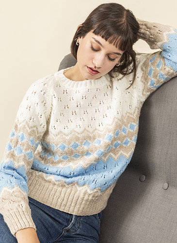 Ravelry: Pull jacquard ajouré Benjamine M2997 pattern by Bergère de France