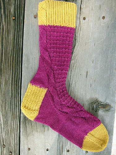 Ravelry: R0009 Socks with Diagonal Basket Weave Pattern pattern by ...