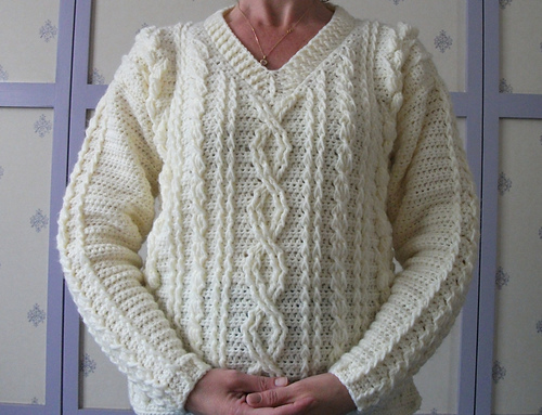 Ravelry: Fisherman Sweater pattern by Joyce Nordstrom