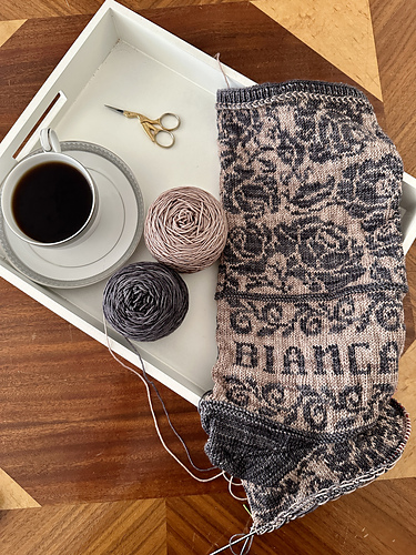 Ravelry: No. 8 Christmas Roses Stocking pattern by Birdsong Designs