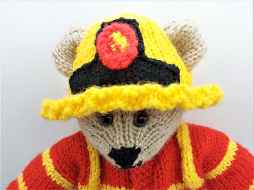 Ravelry: Fireman Teddy Bear LH019 pattern by Wendy Morgan
