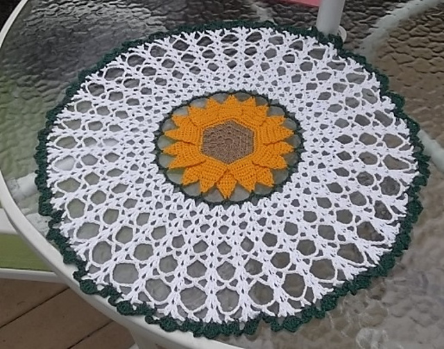 Ravelry: Double Petal Sunflower Doily pattern by Betty Stevens