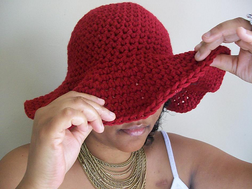 Ravelry: Wide Brimmed Floppy Hat pattern by Joede Brown
