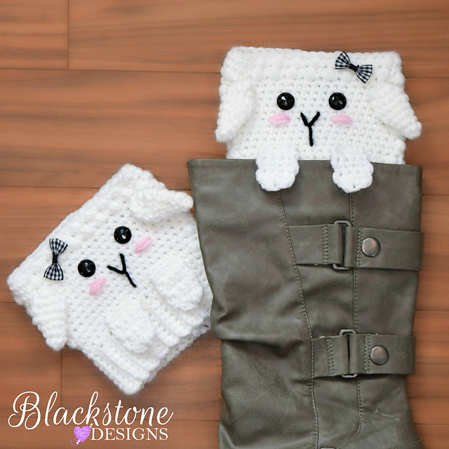 Ravelry: Peeping Sheep Boot Cuffs pattern by Sonya Blackstone