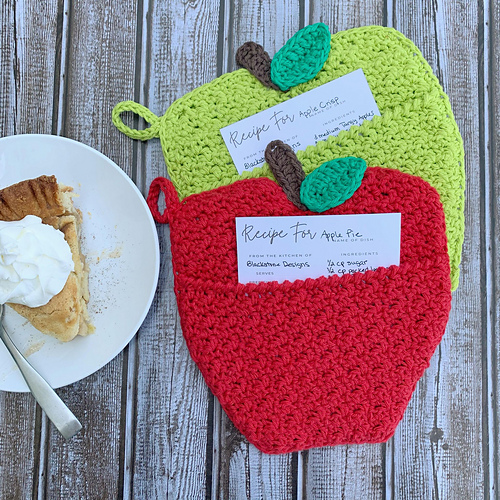 Ravelry: Apple Shaped Pot Holder pattern by Sonya Blackstone