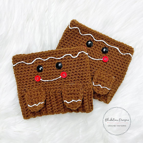 Ravelry: Peeping Gingerbread Boot Cuffs pattern by Sonya Blackstone