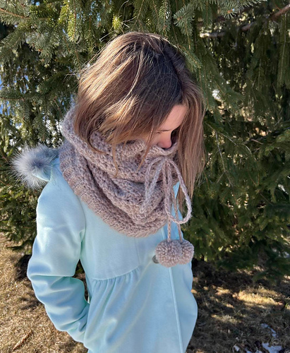 Ravelry: Trio Lace Hooded Cowl pattern by Sonya Blackstone