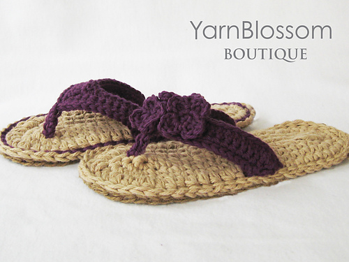Ravelry: Violet Flip Flops pattern by Yarn Blossom Boutique