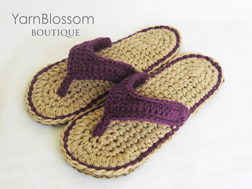 Ravelry: Violet Flip Flops pattern by Yarn Blossom Boutique
