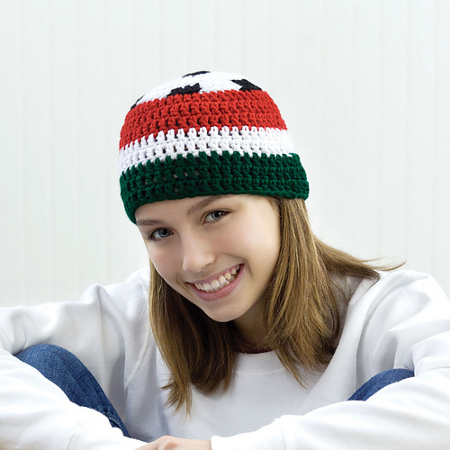 Ravelry: Soccer Hat pattern by Donna Casella