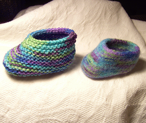 Ravelry: 1103 Felted Baby Booties pattern by Plymouth Yarn Design Studio