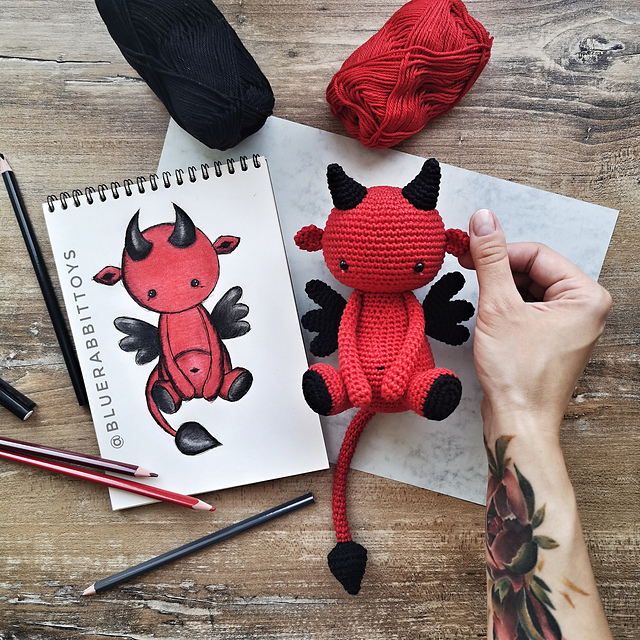 Ravelry: Lucifer the fallen Angel pattern by BlueRabbitToys