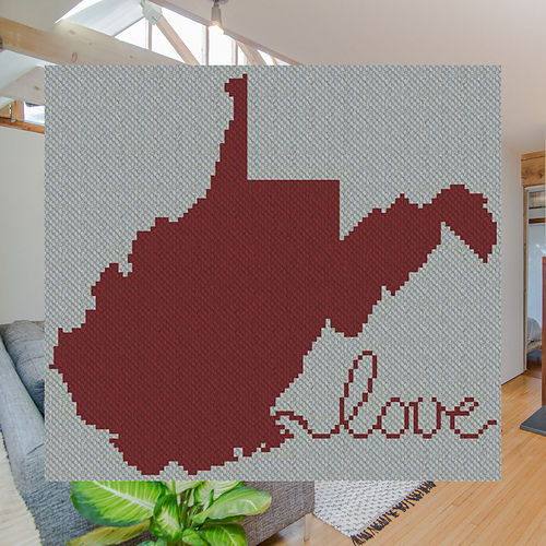 Ravelry: West Virginia Love C2C Afghan pattern by Blue Frog Creek