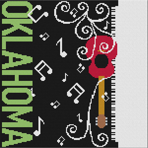 Ravelry: Tuned Up in Oklahoma C2C Graphghan pattern by Blue Frog Creek