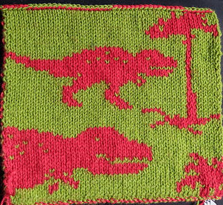 Ravelry: T Rex Family Blanket Square pattern by Mandy Kay