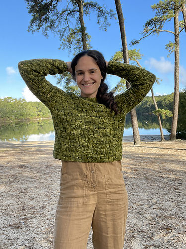 Ravelry: Lace Checks Pullover pattern by Annie Lupton