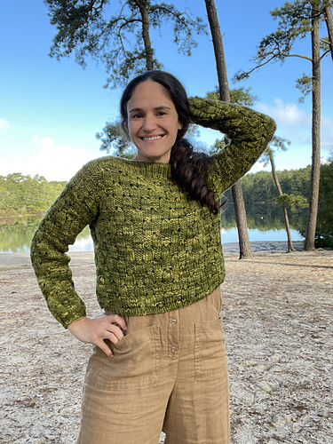 Ravelry: Lace Checks Pullover pattern by Annie Lupton