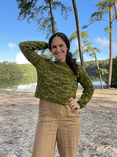 Ravelry: Lace Checks Pullover pattern by Annie Lupton