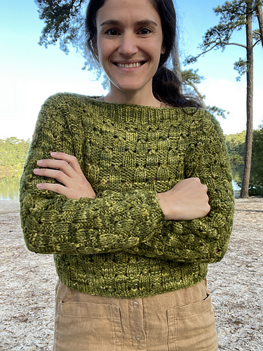 Ravelry: Lace Checks Pullover pattern by Annie Lupton