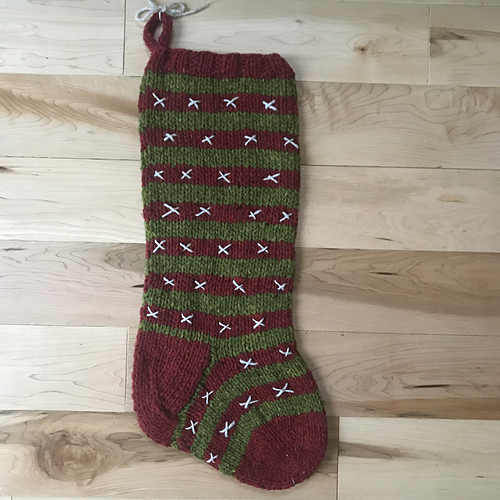 Ravelry: Boho Embroidered Stocking pattern by Annie Lupton