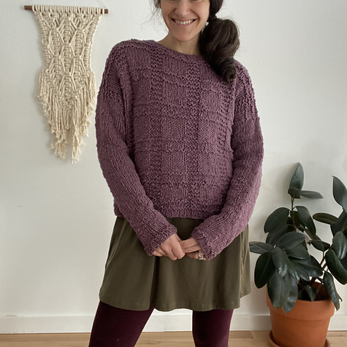 Ravelry: Texture Plaid Pullover pattern by Annie Lupton