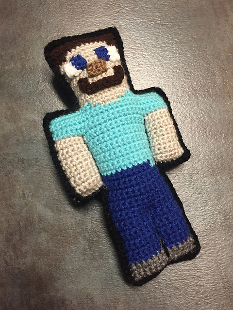 Ravelry: Minecraft Steve Ragdoll pattern by Mandy's Hooked on You